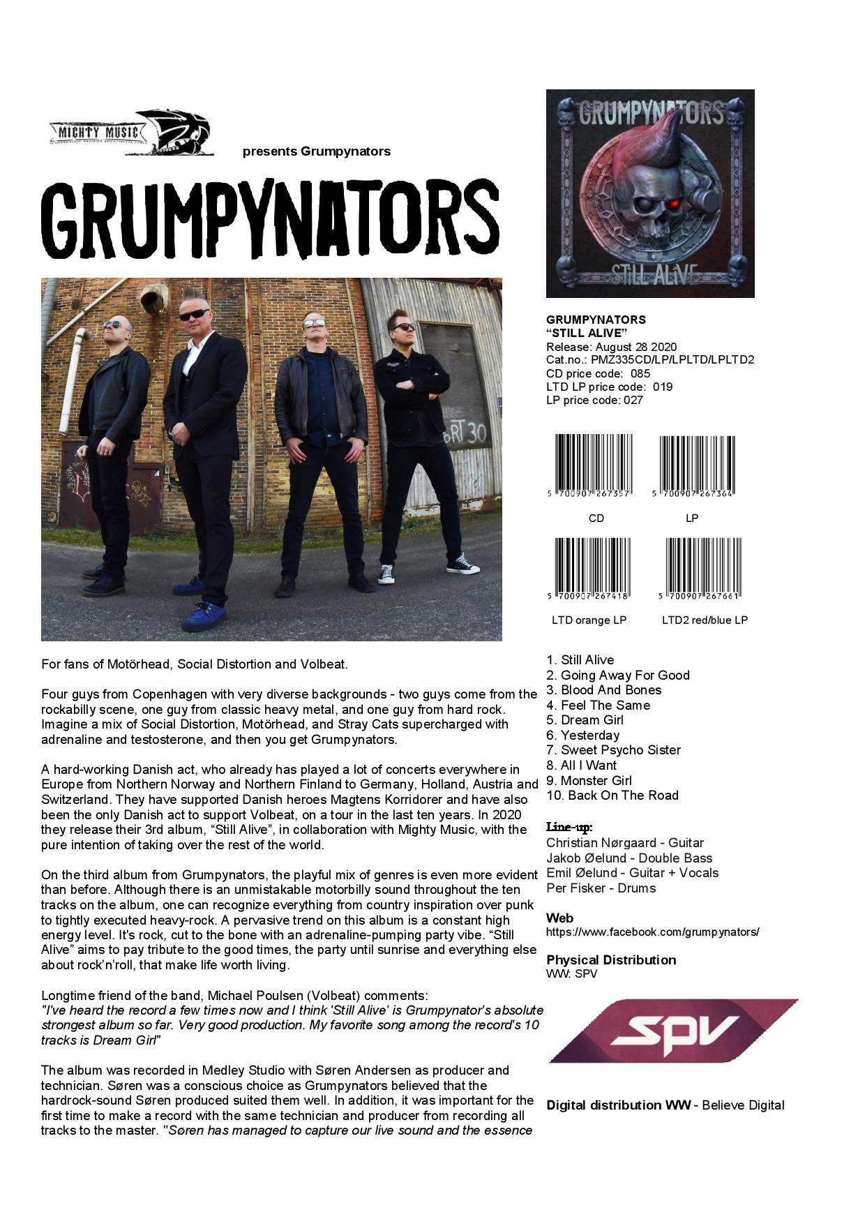 Grumpynators – Still Alive (album) – Target Group